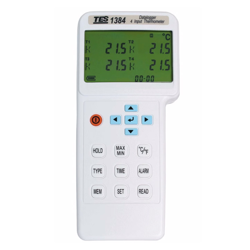 台湾泰仕TES-1384四通道测温仪电脑连接多路温度在线记录仪器计_虎窝淘
