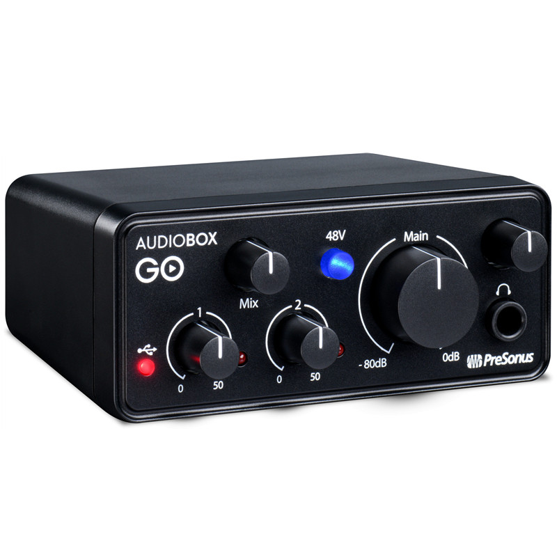 PreSonus AudioBox GO便携式2进2出USB音频接口直播K歌录音声卡_虎窝淘