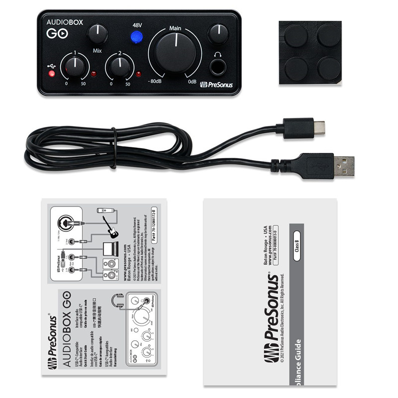 PreSonus AudioBox GO便携式2进2出USB音频接口直播K歌录音声卡_虎窝淘