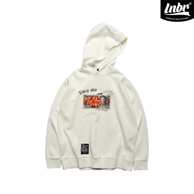 LNBR X ShakeWell联名趣味涂鸦连帽印花卫衣男个性潮流宽松加大码_虎窝淘