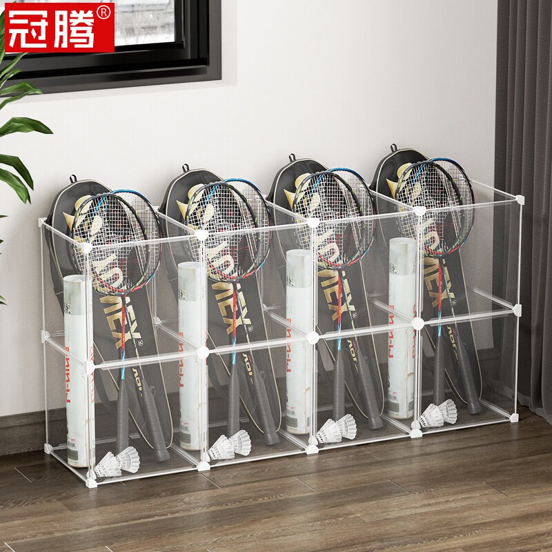 羽毛球拍置物架铁艺展示架商店球拍储物桶体育器材落地球类摆放架_虎窝淘