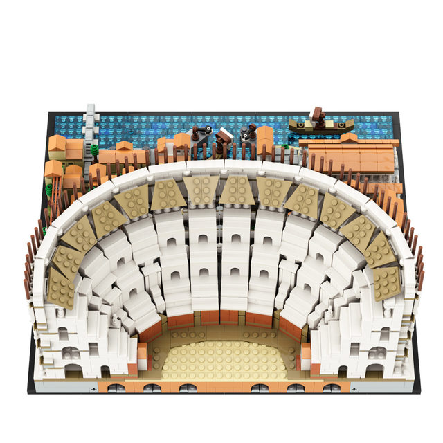 Ancient Roman Colosseum Temple Senate Port Architectural Model Assembly ...