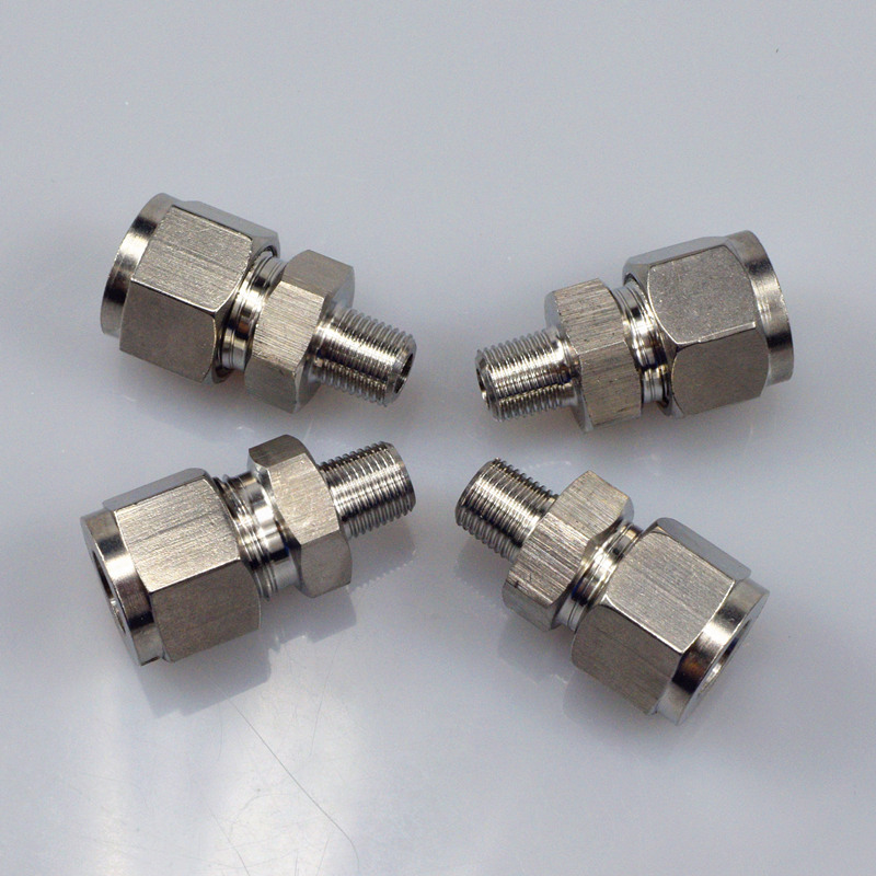 304不锈钢卡套接头双卡套式管接头ZG1/8-Φ4 1/2 1/4 3/8 Φ3 10_虎窝淘