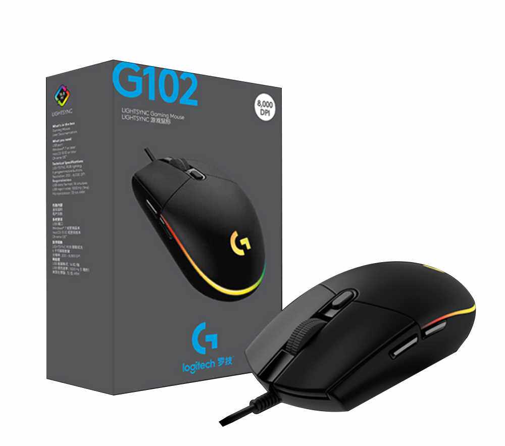 Logitech G102 Lightsync Wired Gaming Mouse Backlit Mechanica_虎窝淘