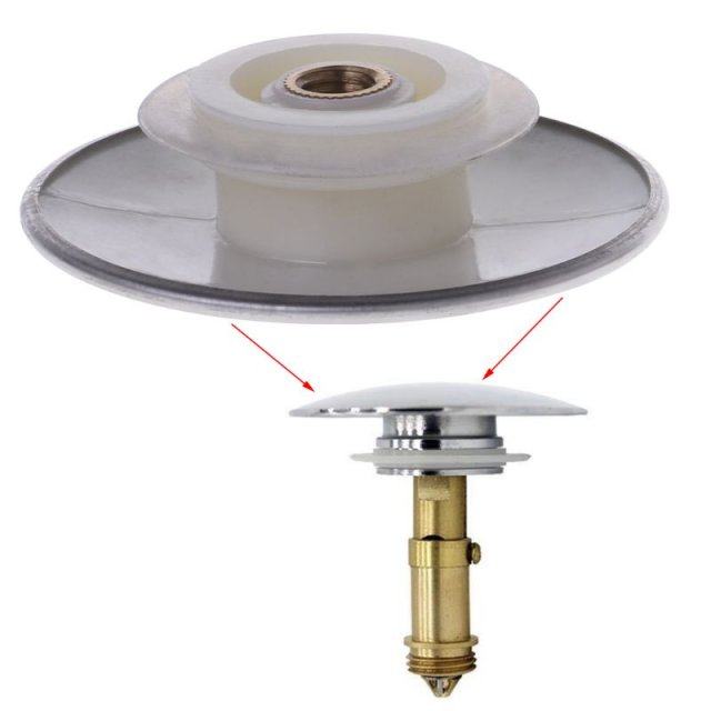 Basin Bounce Button Pop-up Drain Plug Sink Water Stopper Chr_虎窝淘