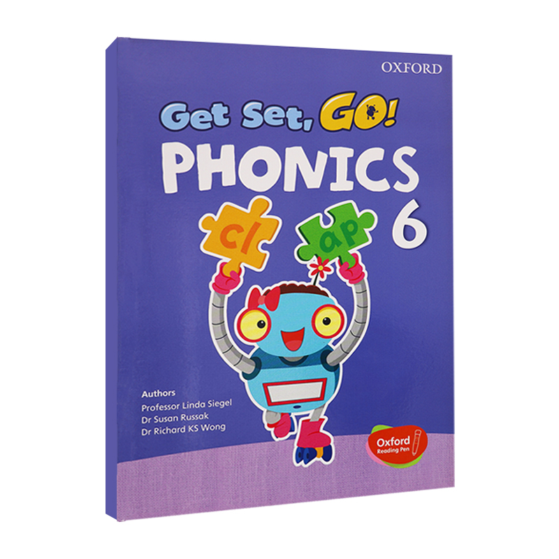 原版进口Oxford牛津Get Set Go Phonics 6级别英语自然拼读教材幼儿3-6岁早教英文书籍幼儿phonics字母教学音素教学 ...