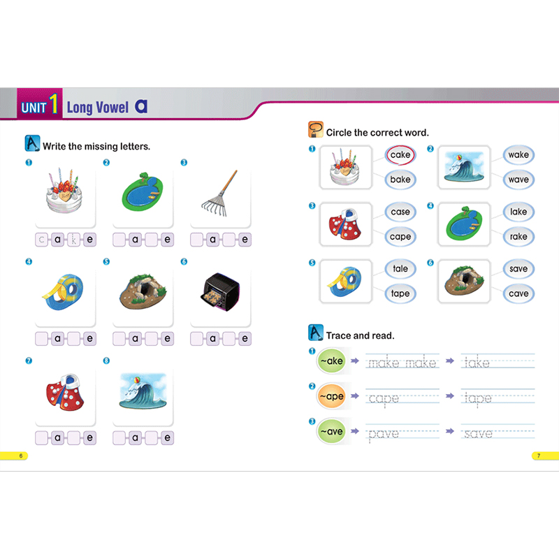 新版少儿英语Smart Phonics 3寒暑假短期课程自然拼读phonics小学英语教材 7-10岁儿童启蒙教材长元音字母发音训练零基础儿童 ...
