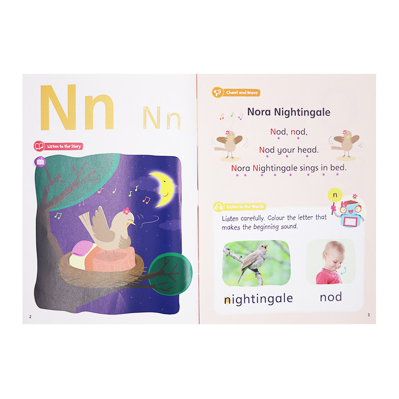 原版进口Oxford牛津Get Set Go Phonics 2级别英语自然拼读教材幼儿3-6岁早教英文书籍幼儿phonics字母教学音素教学 ...