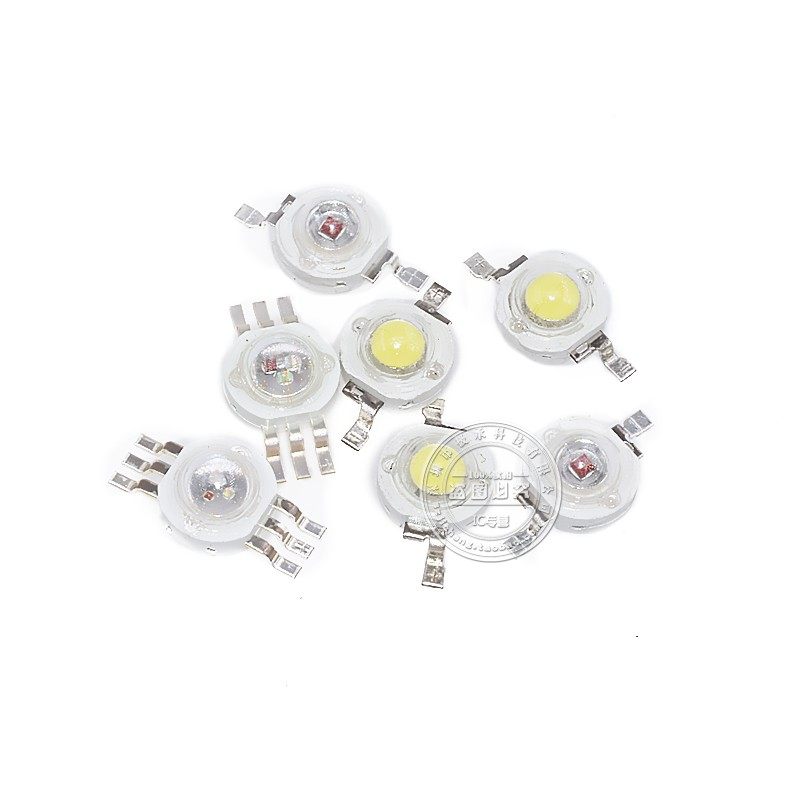 1/3/5/10W大功率贴片发光二极管led灯珠照明白红黄绿蓝验钞杀菌紫_虎窝淘