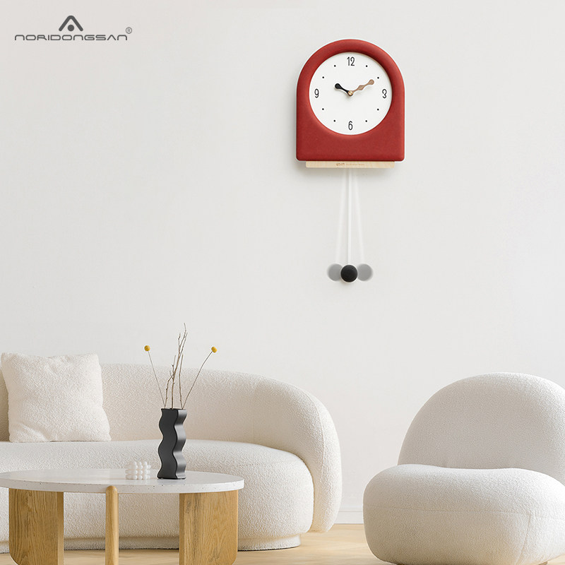 Noridongsan免打孔北欧轻奢挂钟网红客厅钟表简约挂墙装饰时钟_虎窝淘