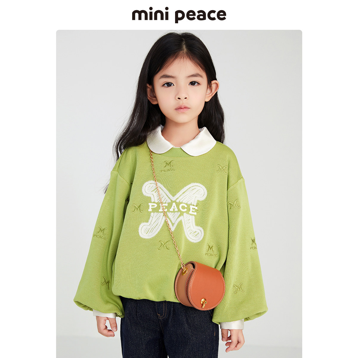 minipeace太平鸟童装春秋女童T恤衬衫卫衣洋气儿童上衣集合奥莱_虎窝淘