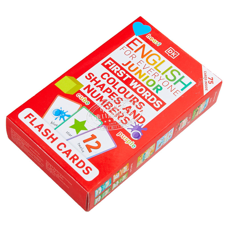 English for Everyone Junior First Words Flash Cards人人学英语青少版颜色、形状、数字单词卡片 ...
