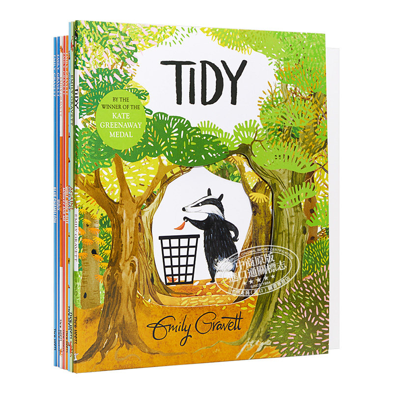 Emily Gravett Collection 8-book ziplog pack埃米莉·格雷维特绘本套装凯特格林威低幼亲子故事英文原版 ...