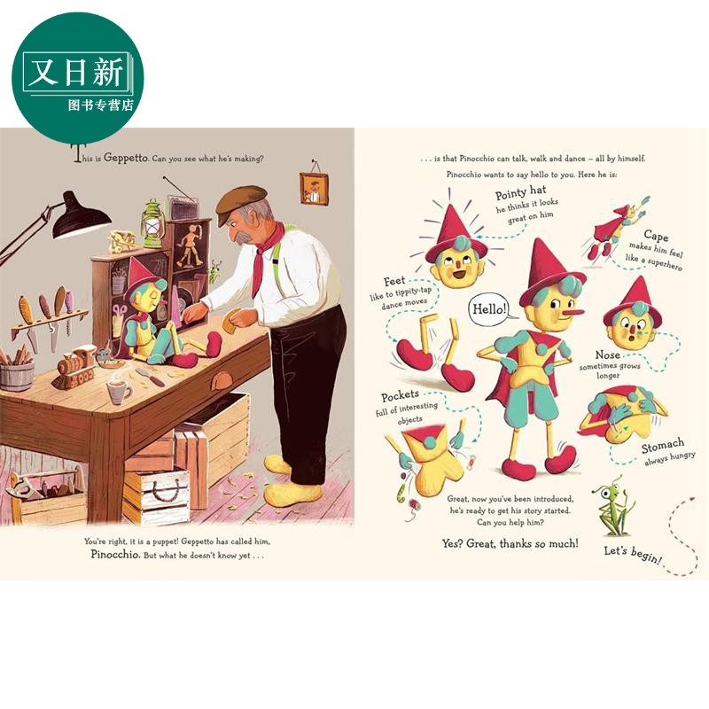 Migy Blanco You Can Tell a Fairy Tale: Pinocchio你来讲故事匹诺曹英文原版进口图书儿童文学故事绘 ...