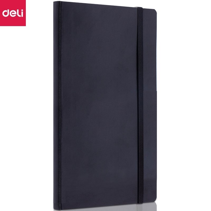 多省包邮得力 3347 25K记事本3347笔记本文具PU本子商务工作办公A5记事本98页米黄色道林纸_虎窝淘