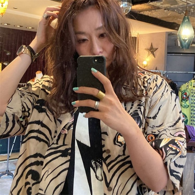 WACKO MARIA 22SS云虎纹TIM LEHI HAWAIIAN老虎夏威夷短袖衬衫_虎窝淘