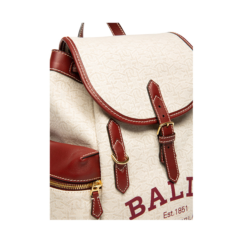 【自营】BALLY巴利CLIFORD W.LMN中号双肩包帆布背包男包女包牛皮_虎窝淘