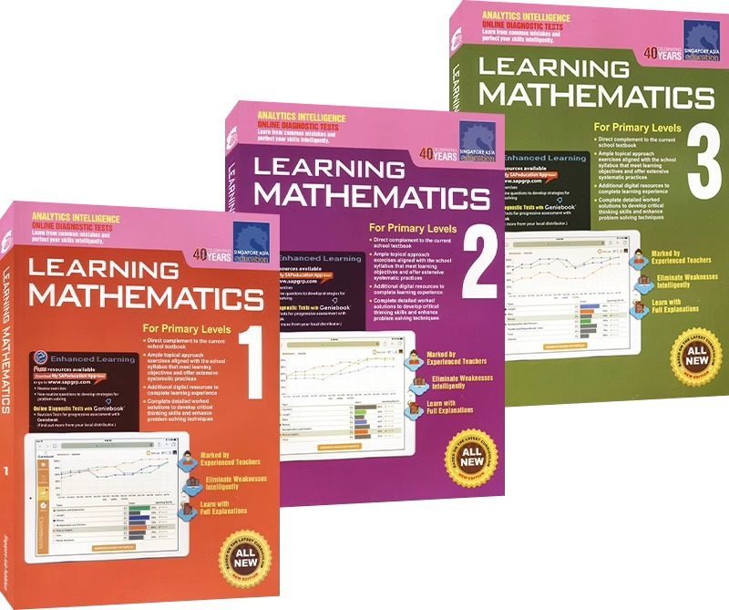 【自营】SAP Learning Math N-6新加坡数学幼儿园-6年级小学数学教辅学习系列英语数学题英文练习册9册套装英文原版进口图书_虎窝淘