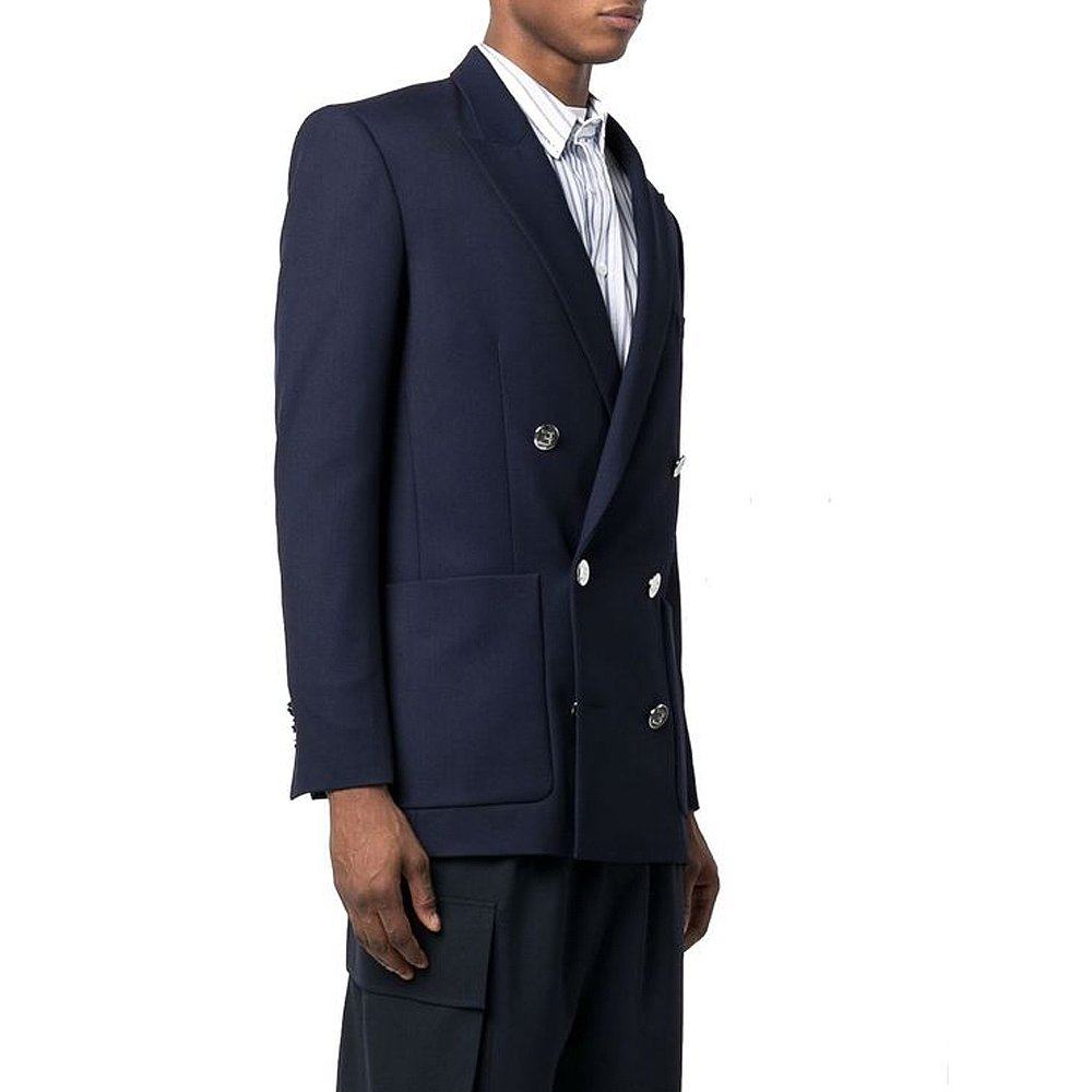香港直邮Balmain男士西装蓝色 XH1SI000WB02-6UB_虎窝淘