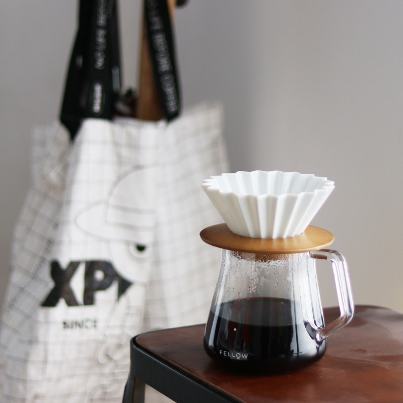FELLOW简约手冲套组ORIGAMI折纸滤杯S号单层玻璃透明分享壶500ml_虎窝淘