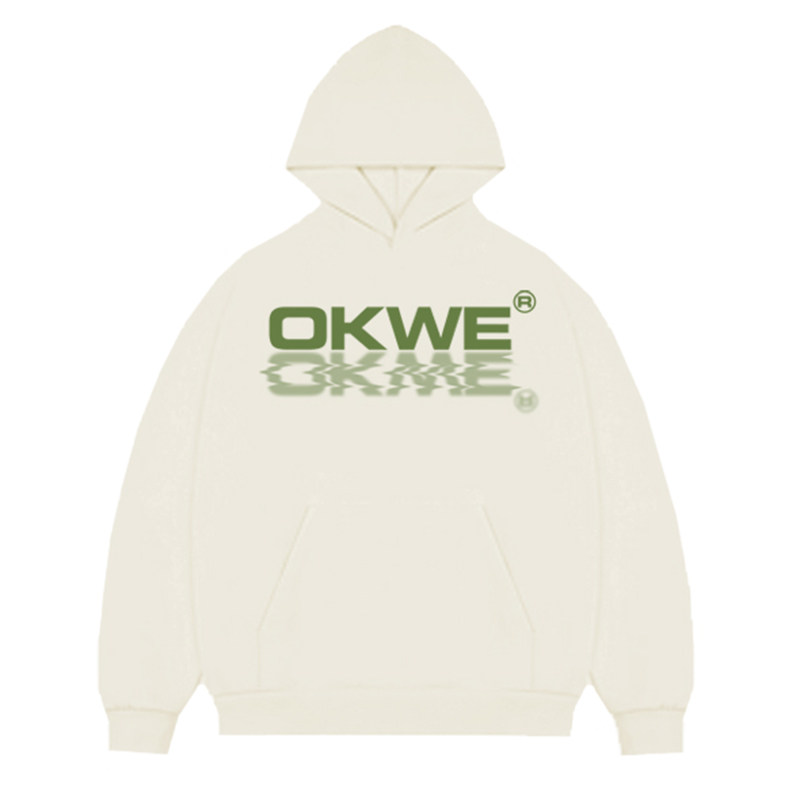 OKWE原创设计国潮美式重磅情侣装长袖连帽卫衣男秋冬季加绒上衣_虎窝淘