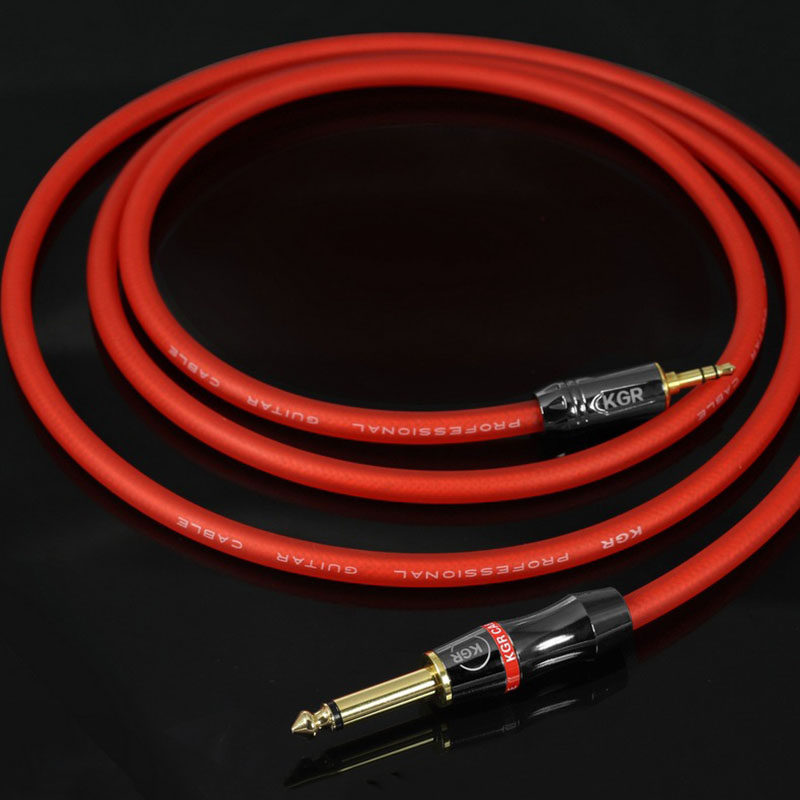 KGR 3.5转6.5降噪音频线电鼓钢琴音箱手机连接声卡功放大转小口_虎窝淘