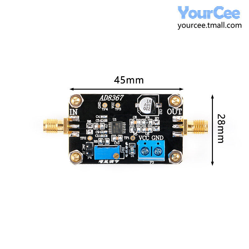 AD8367压控增益放大器模块 500MHz带宽增益32dB线性增益控制_虎窝淘