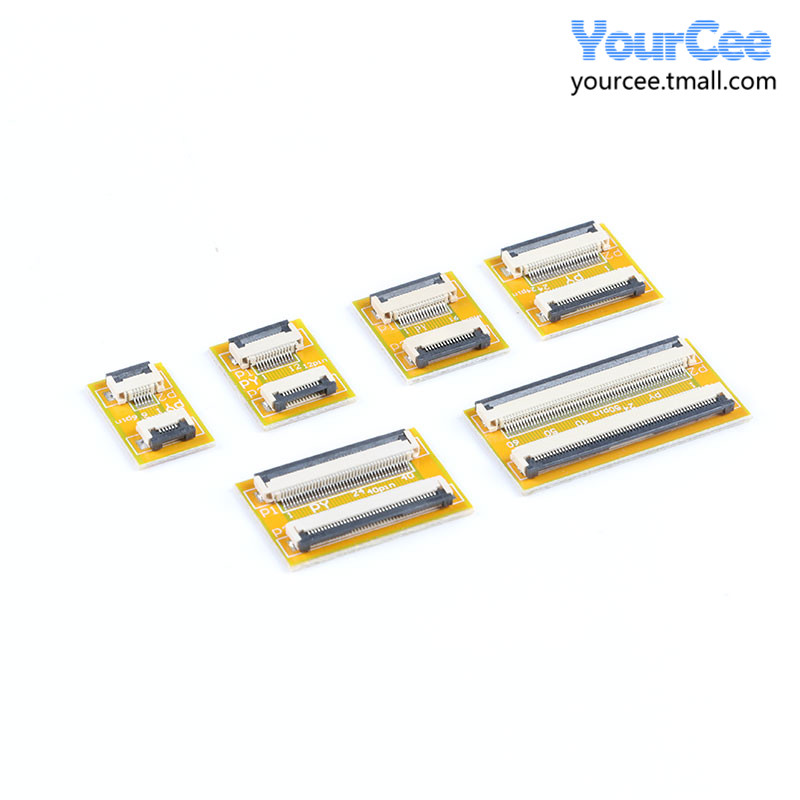 FPC转接板0.5mm6P/8/10//16/20/24/40/-60P软排线延长板翻盖下接_虎窝淘