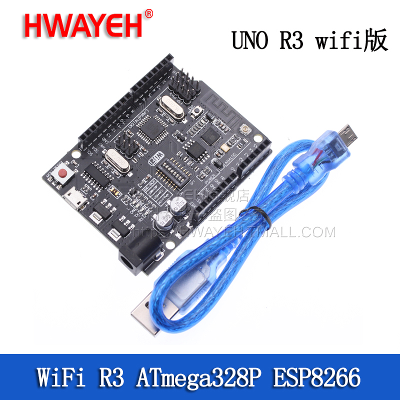 WiFi UNO R3开发板 ATmega328P+ESP8266 32Mb memory CH340串口_虎窝淘