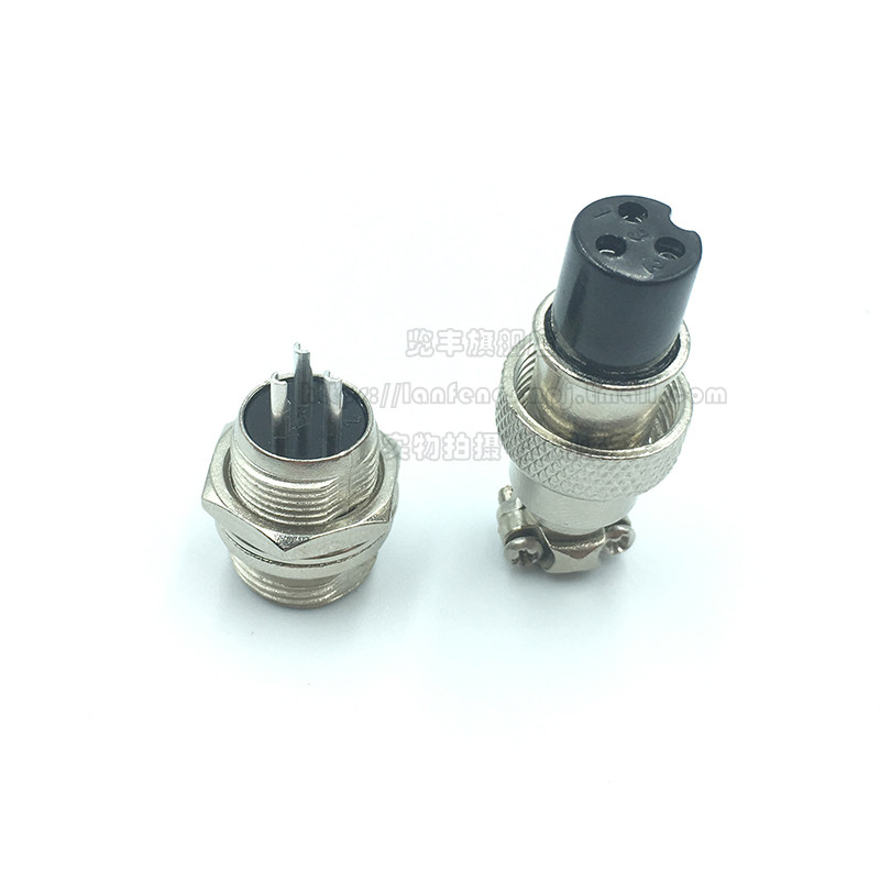 航空插头插座接头 GX12-2芯3芯4芯5芯6芯公头母头 12mm连接器_虎窝淘