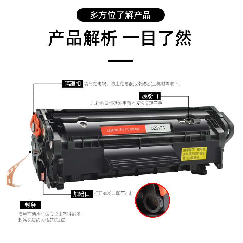磁电英雄适用HP BOISB-0405-06 0405-01打印机硒鼓Q5913A Q5914A墨盒CB536A碳粉盒SHNGC-1301 ...