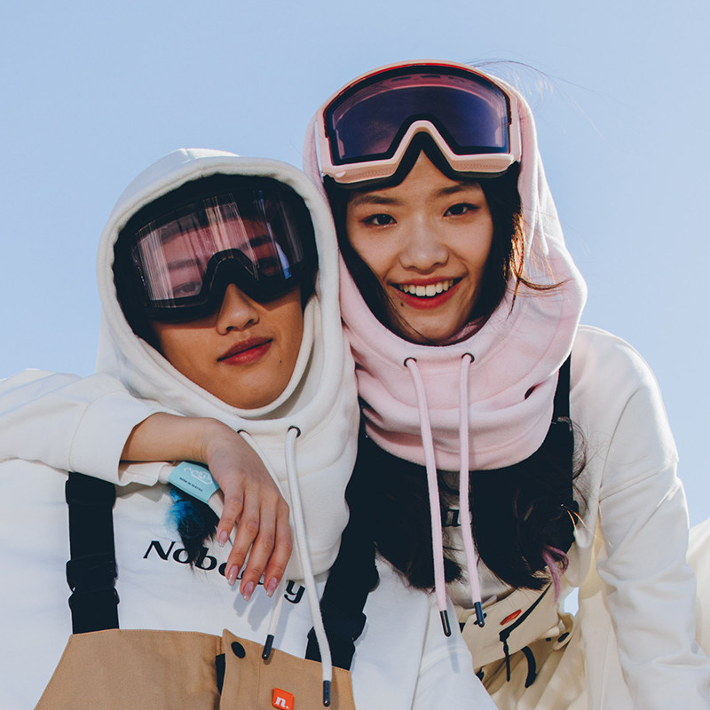 零夏新款男女款滑雪套头抽绳风帽户外运动装备C41001_虎窝淘