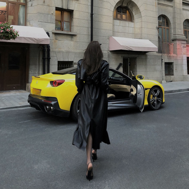 Pickrui Rui Brother Modern Heroic Black Classic Pluser Troubled Trench ...