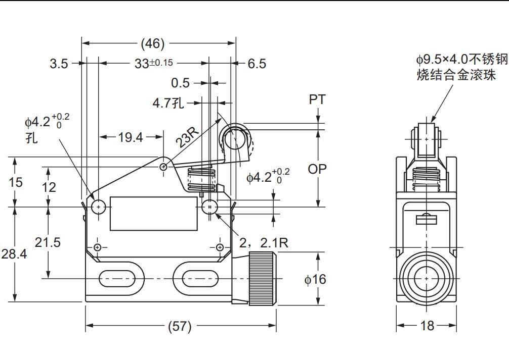 微动行程限位开关SLP SL1-A E H D P B SL1-AK EK DK HK A1 AC PK_虎窝淘