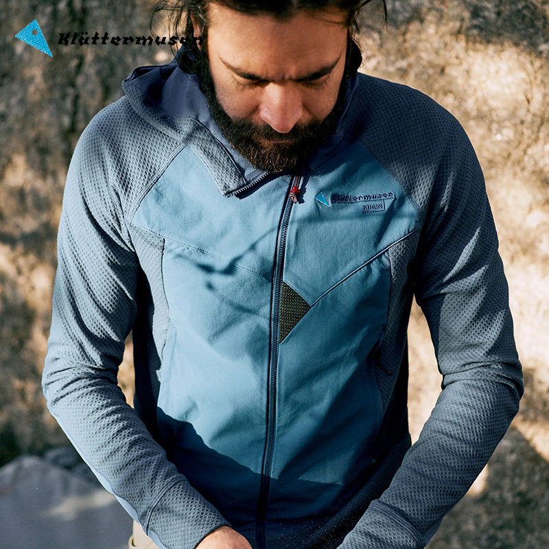 Klattermusen攀山鼠男款户外保暖快干运动帽衫拉链版神鸦20681M_虎窝淘