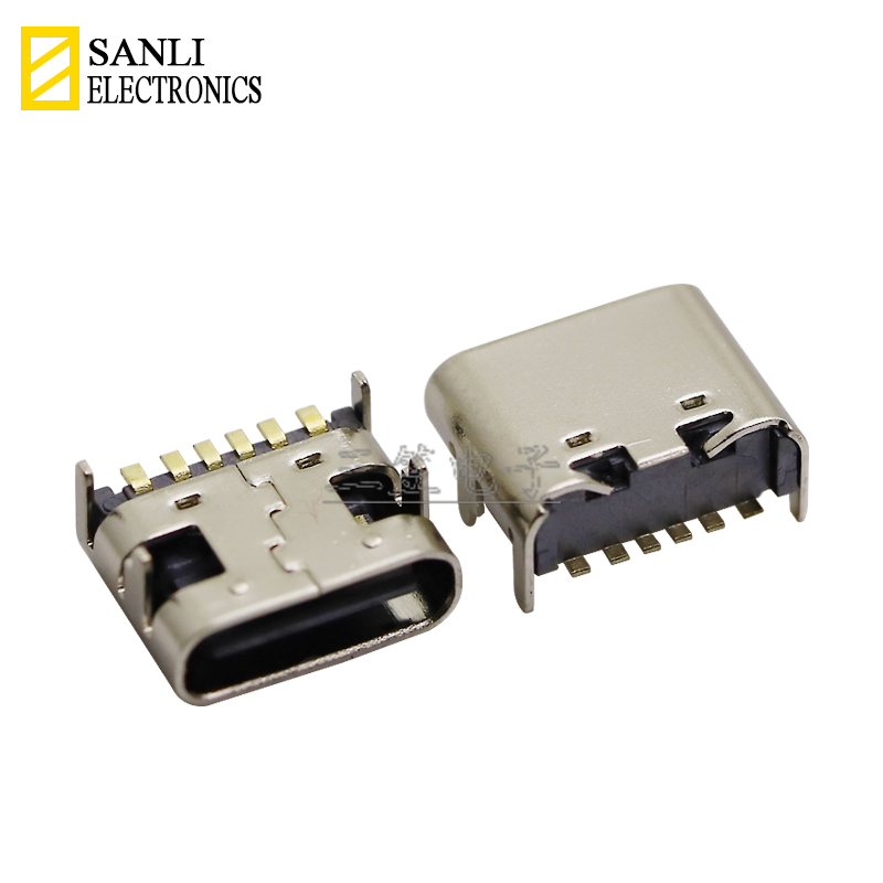 Type-c母座直插贴片插座USB-3.1 6P快充接口16P及以上可高清传输_虎窝淘