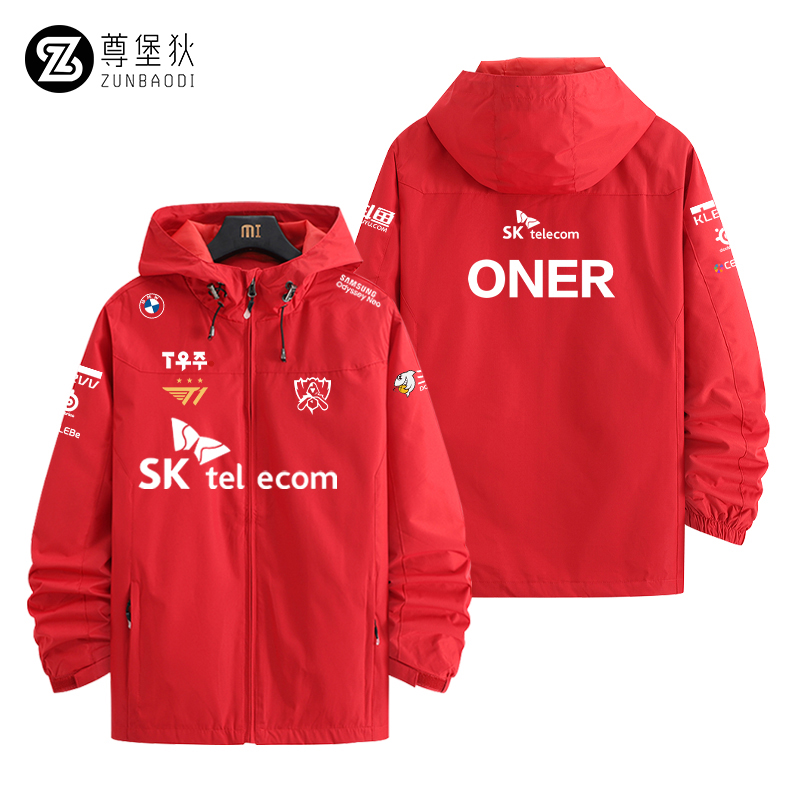 S12总决赛LPL出征服SKT T1战队队服FAKER同款外套冲锋衣夹克上衣_虎窝淘
