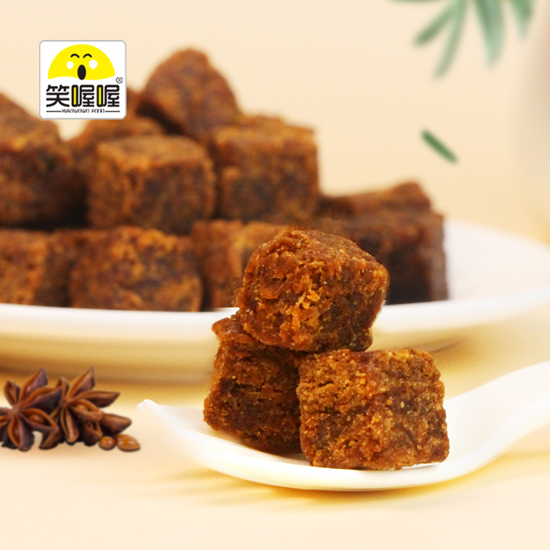 笑喔喔袋装牛肉粒35g*10包香辣五香沙嗲多口味可选小零食_虎窝淘