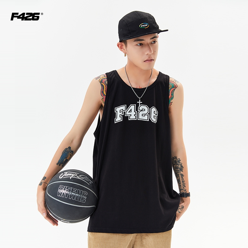 【F426官方店】国潮牌情侣嘻哈夏季基础四色426运动宽松休闲背心_虎窝淘