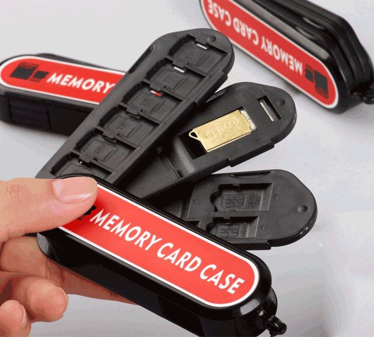 Memory Card Case Holder store card box for SD TF SIM NANO ca_虎窝淘