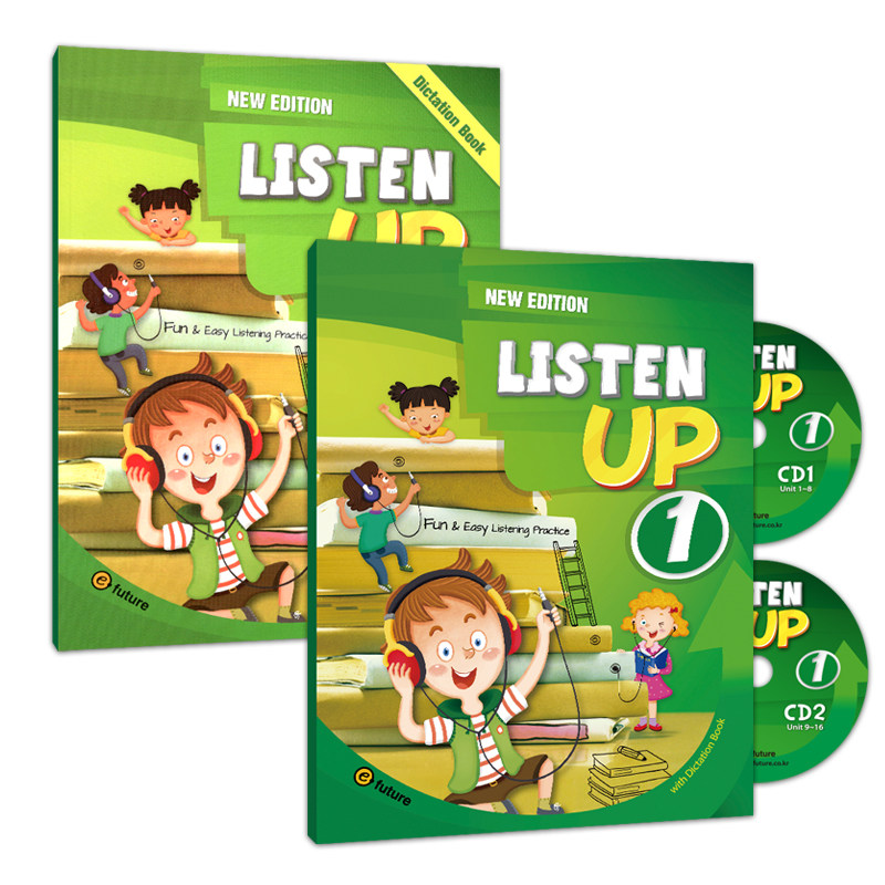 原版进口 e-future Listen Up 1级别少儿英语初级听力零基础英语课程启蒙高级听力训练儿童专项入门口语早教教材_虎窝淘