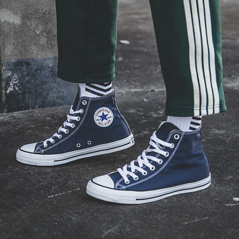 匡威经典款蓝色高帮男鞋女鞋2022夏季新款板鞋轻便鞋休闲鞋102307_虎窝淘