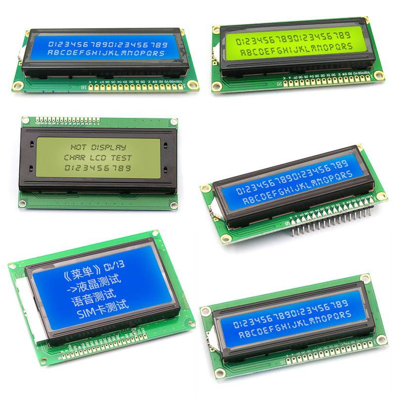 LCD1602A 12864 2004蓝屏黄绿屏背光LCD显示屏3.3V 5V液晶屏幕diy_虎窝淘