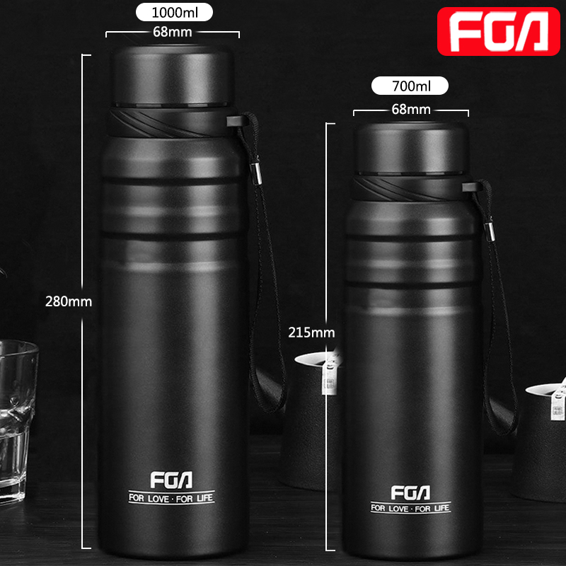富光FGA途跃真空保温杯1L大容量700ml户外旅行壶便携提绳304滤网_虎窝淘