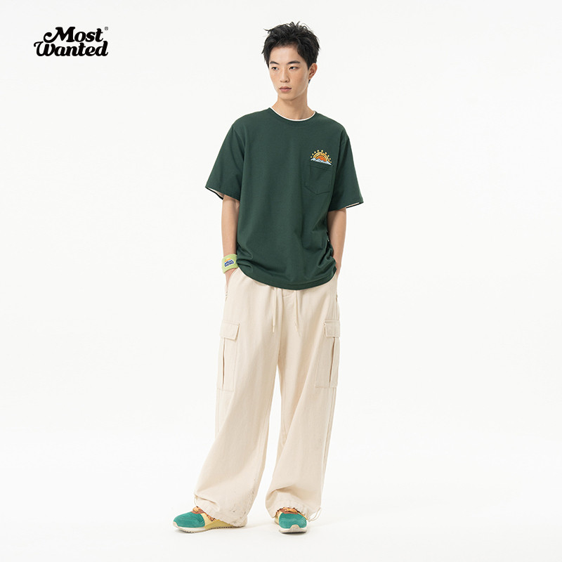 mostwantedlab彩虹印花T恤男短袖夏季纯棉薄款圆领情侣体恤女MWTD_虎窝淘