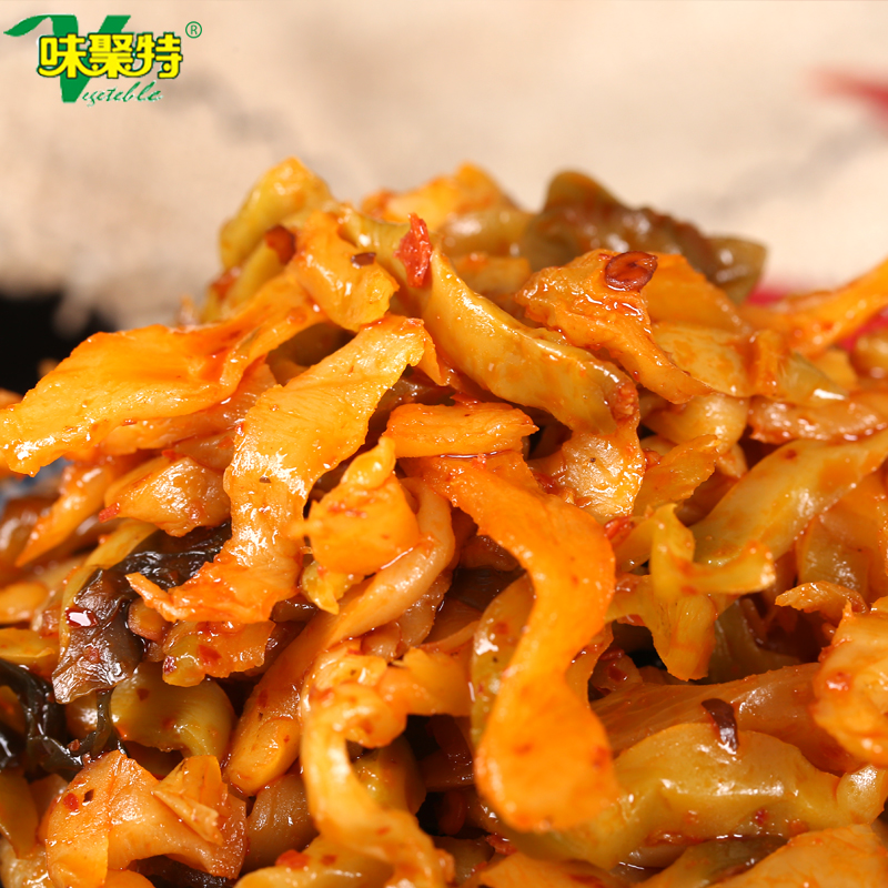 味聚特麻辣三丝138g袋装下饭菜自制农家开味菜麻辣榨菜早餐酱腌菜_虎窝淘