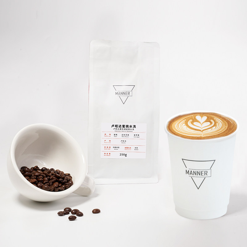 Manner卢旺达蜜桃水洗SOE中度烘焙精品咖啡豆250g旗舰店_虎窝淘