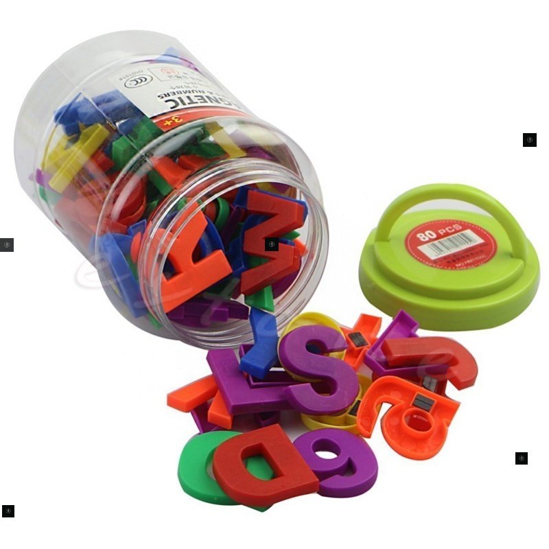 80pcs/fridge magnet letters education alphabet numbers baby_虎窝淘