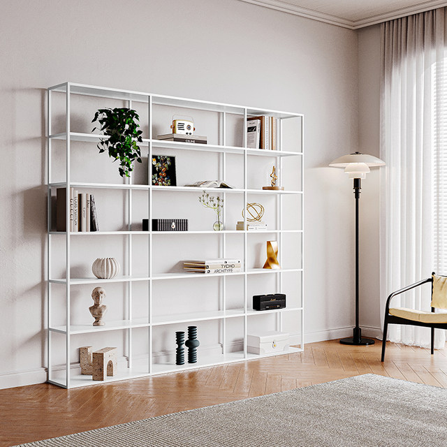Simple Wrought Iron Library Bookshelf Home Living Room Floor-standing ...
