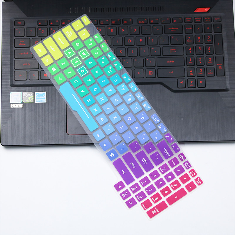 键盘膜适用于ASUS华硕飞行堡垒7游戏本FX95D贴4代FX63电脑膜5/FX80保护6套FX86笔记本电竞FX505D全覆盖15.6寸_虎窝淘